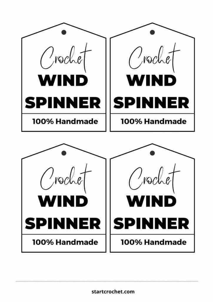 Wind Spinner Tags (PDF Printable) - Start Crochet