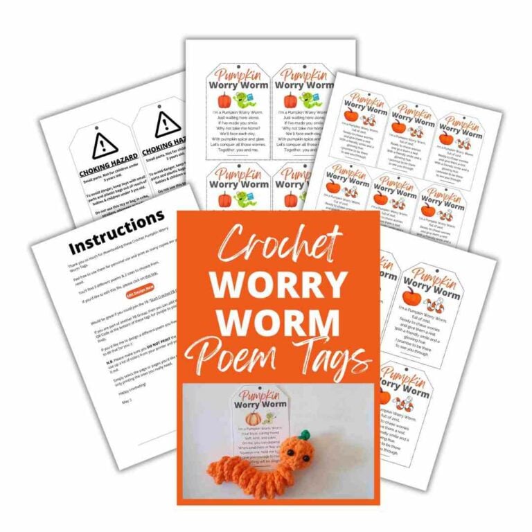 Printable Poem Tags for Pumpkin Worry Worm (RAOCKs)