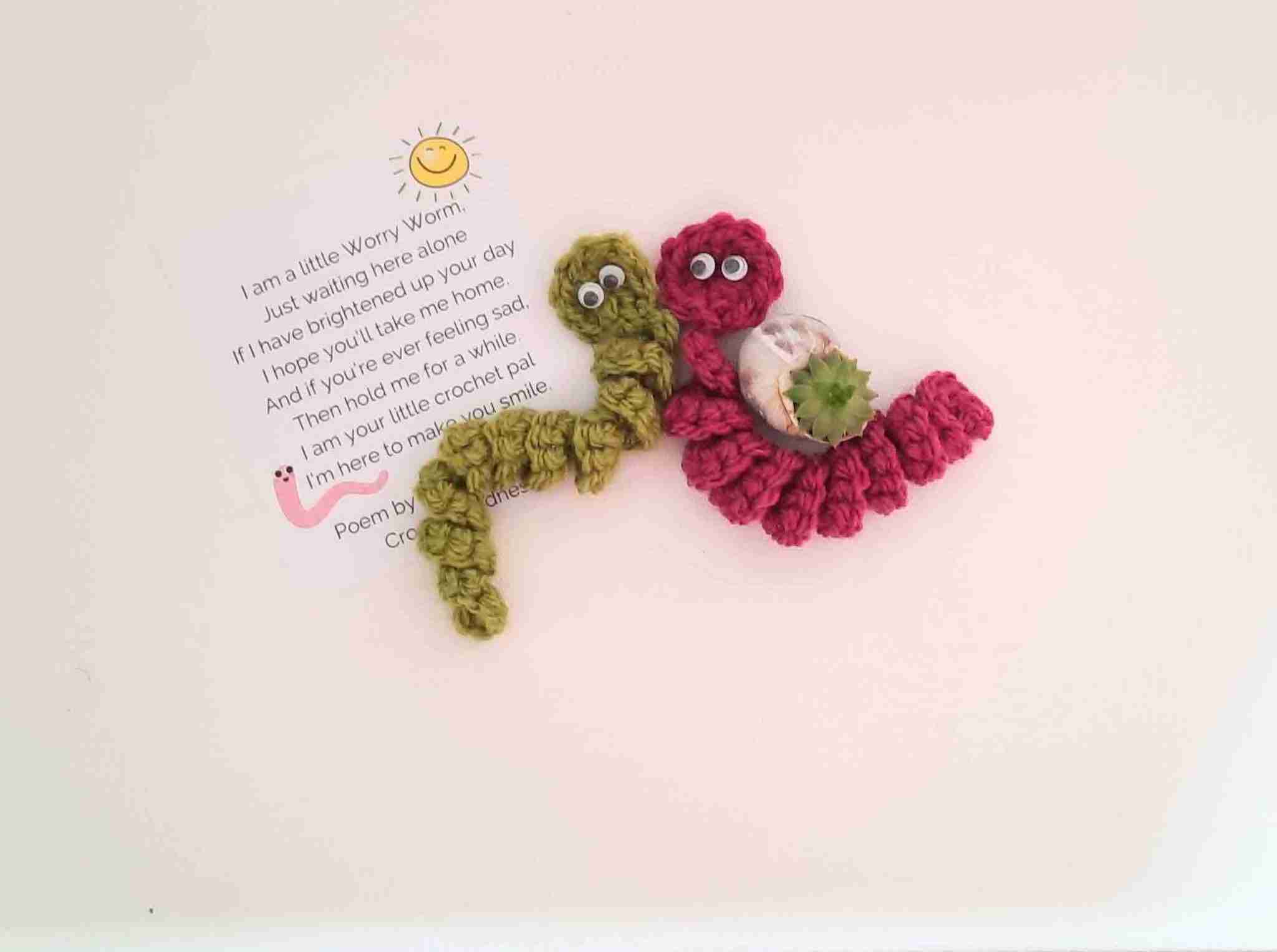 Worry Worm Poems & Tags (Editable Print-At-Home Template) - Start Crochet