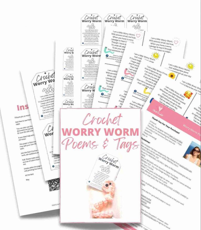 15+ FREE Worry Worm Crochet Patterns You Can't Miss