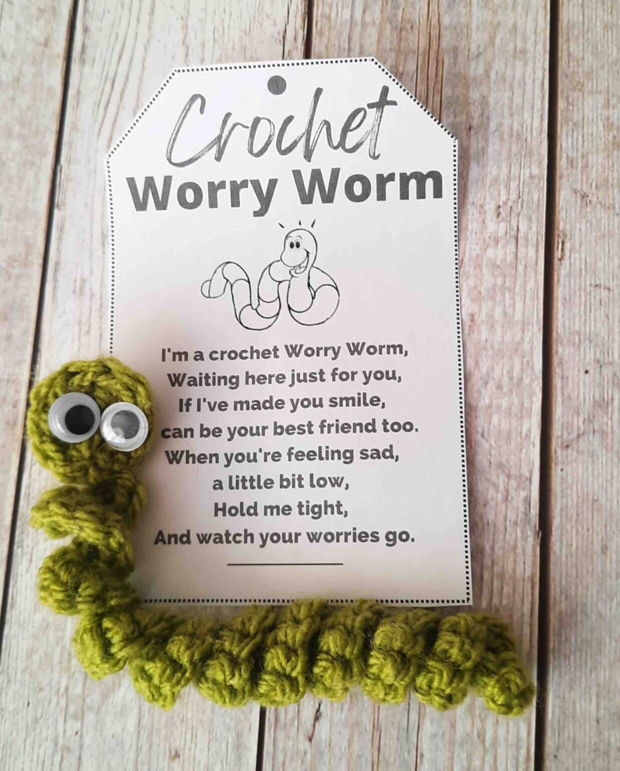 Worry Worm Poems & Tags (PDF Printable) - Start Crochet