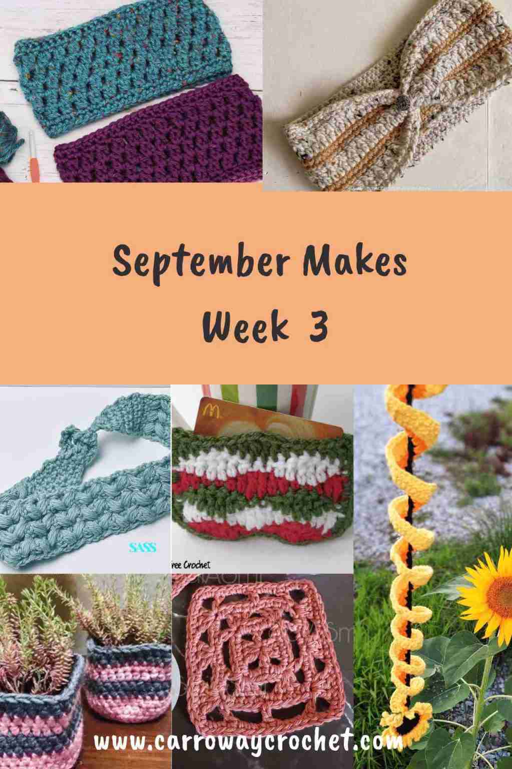 7 FREE Crochet Patterns From “September Makes” Blog Hop