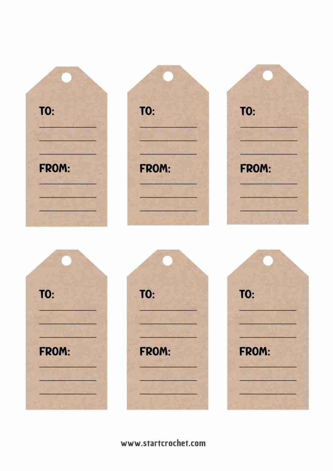 Handmade With Love Christmas Gift Tags (PDF Printable Set of 6 Tags ...