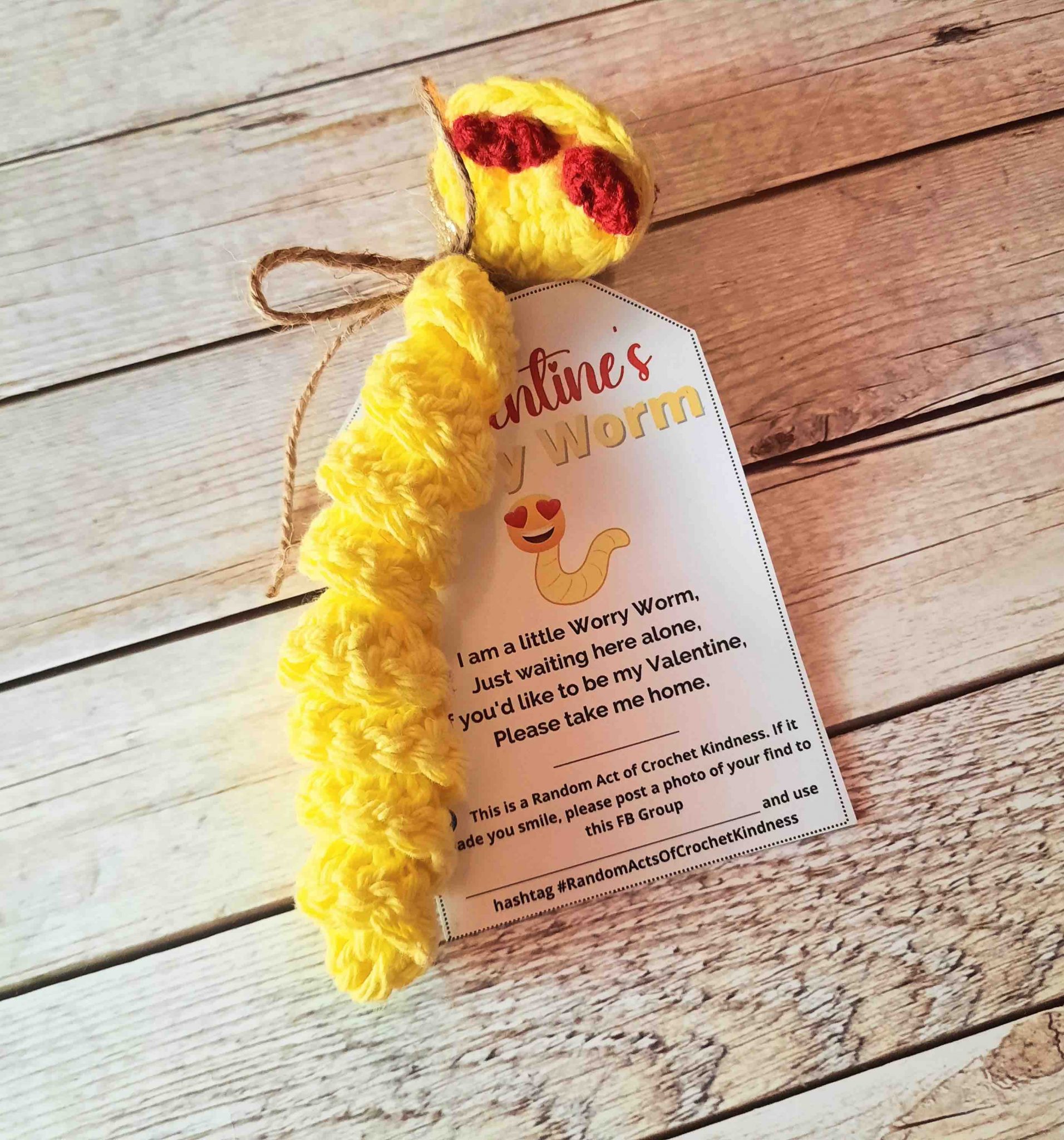 Valentine’s Worry Worm Crochet Pattern (PDF) - Start Crochet