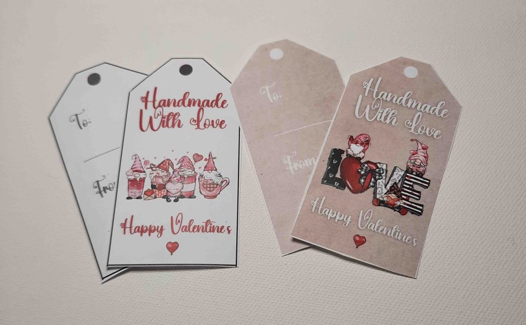 Valentine’s Day Gift Tags Printable “Handmade With Love” - Start Crochet