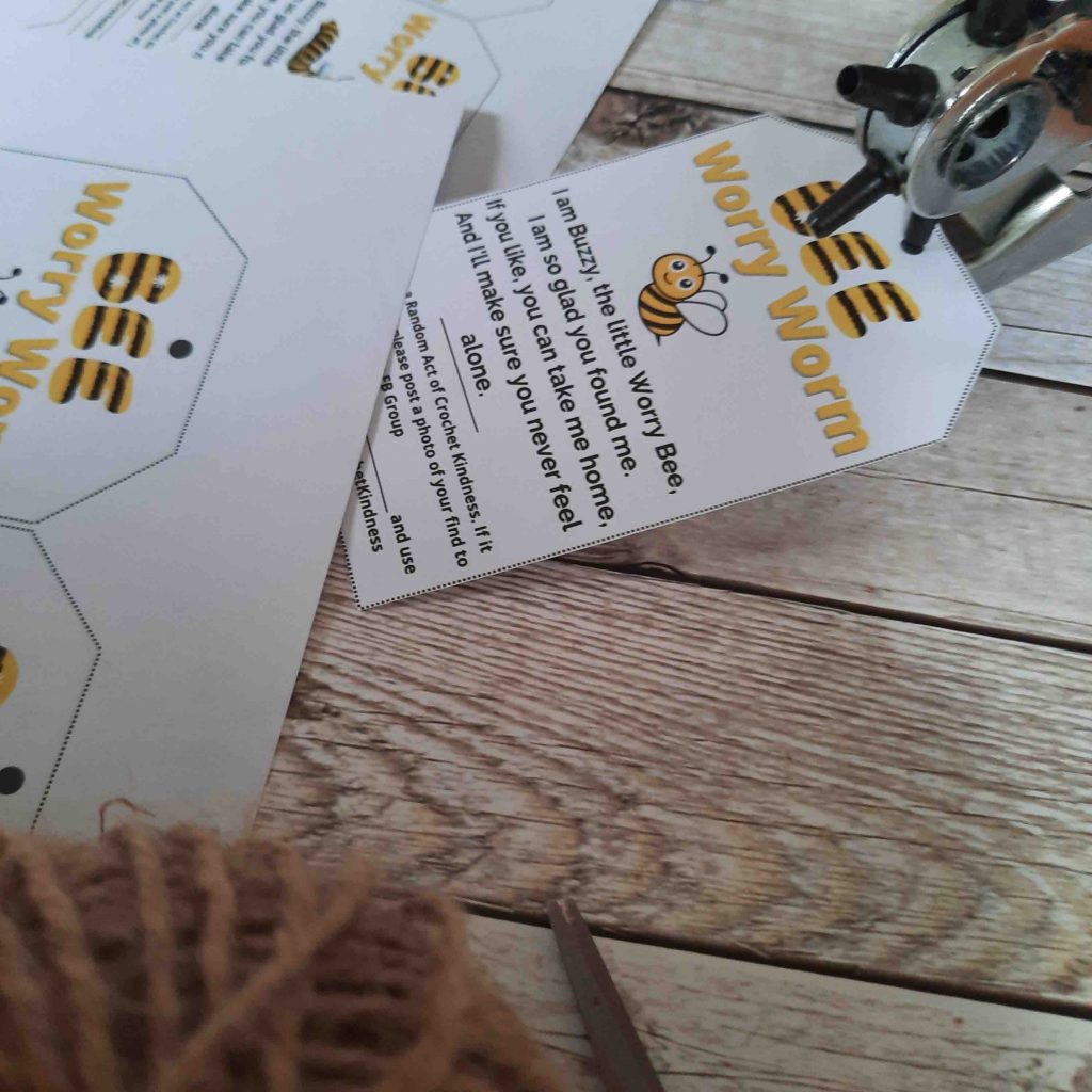 Bee Worry Worm Poem Tags (Editable With Canva) - Start Crochet