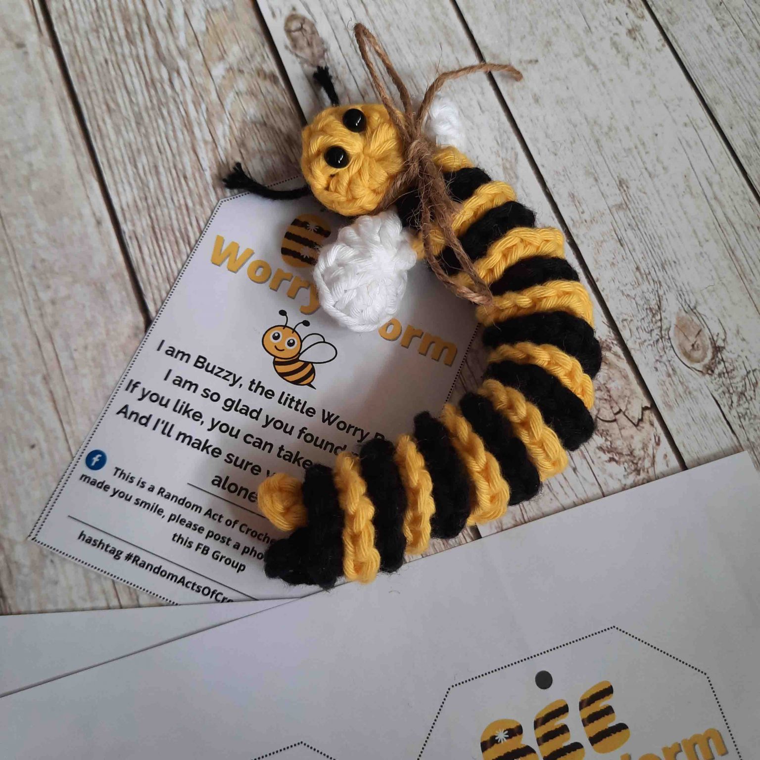 Bee Worry Worm Crochet Pattern PDF - Start Crochet