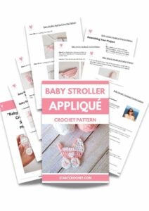 Baby Stoller Appliqué Crochet Pattern PDF - Start Crochet
