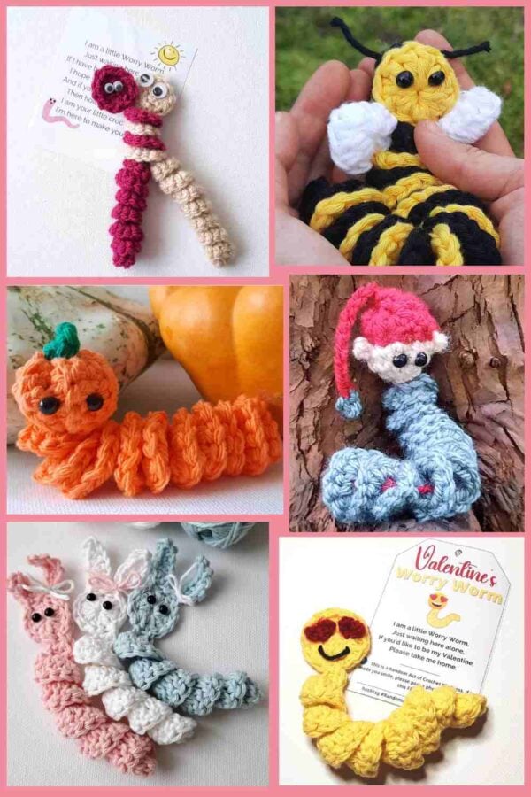 Finger Puppet Googly Eyes Worry Worm Crochet Pattern: Meet Wiggly ...