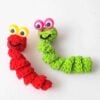 Finger Puppet Googly Eyes Worry Worm Crochet Pattern: Meet Wiggly ...