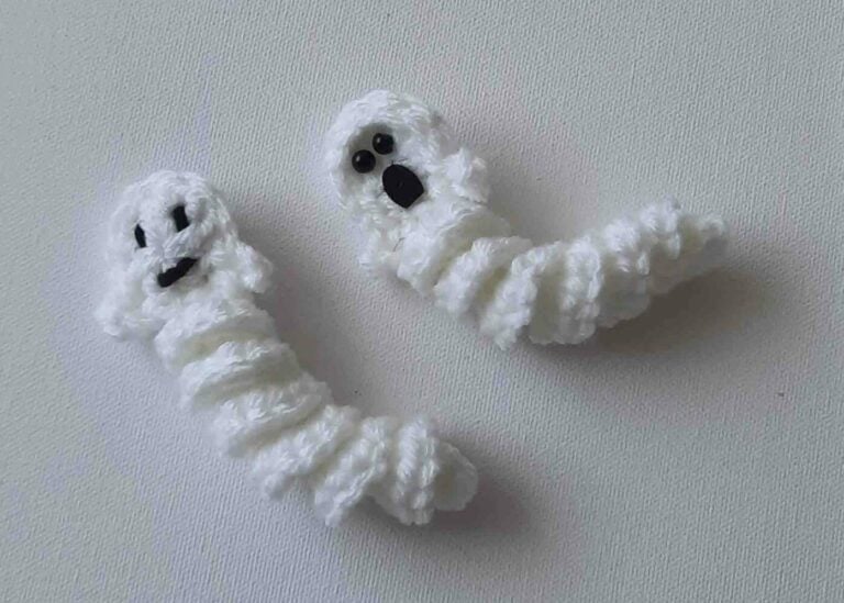 Ghost Worry Worm Crochet Pattern (PDF Printable) - Start Crochet