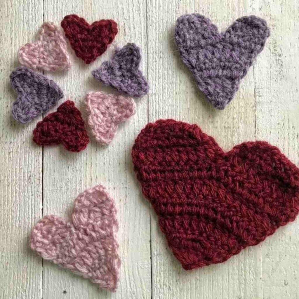14 Versatile Crochet Heart Appliqué Patterns (To Add a Pop of Love)