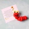 Finger Puppet Googly Eyes Worry Worm Crochet Pattern + Poem Tags