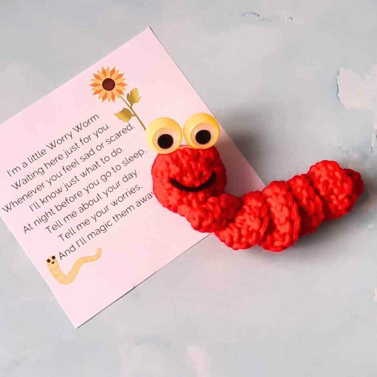 Finger Puppet Googly Eyes Worry Worm Crochet Pattern (PDF Printable ...