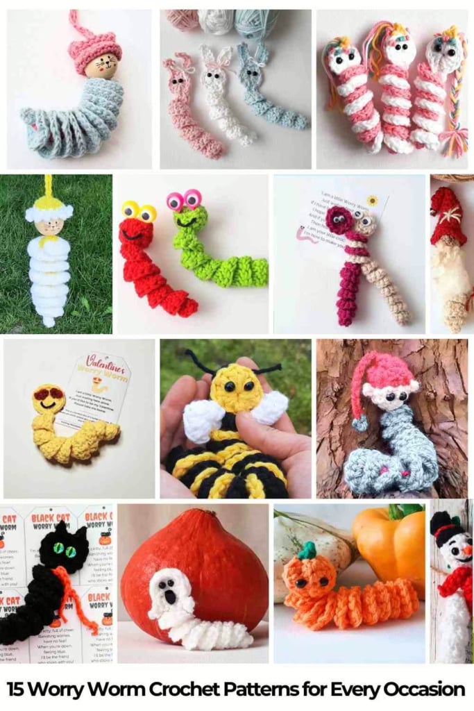 Daisy Belle Wiggle Worm Crochet Pattern (With Wooden Bead Head)