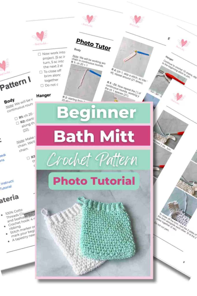 East Bath Mitt Crochet Pattern [For Beginners]