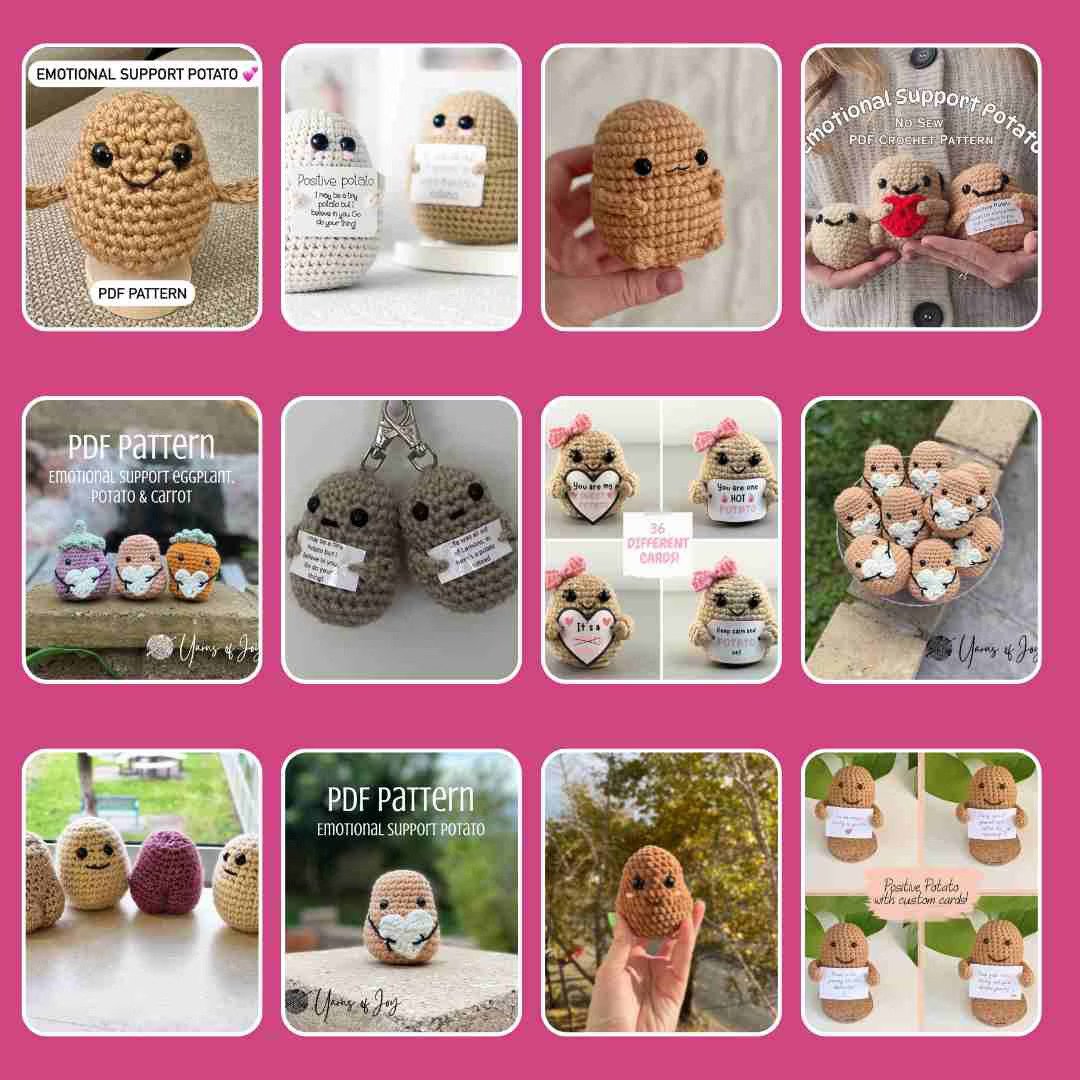 Need a Pick-Me-Up? These 12+ Positive Potato Crochet Patterns Are Pure Joy!