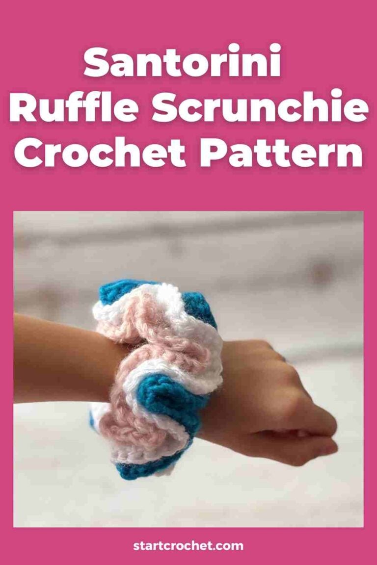 Santorini Ruffles: A Breezy Triple Ruffle Crochet Scrunchie Pattern (FREE!)
