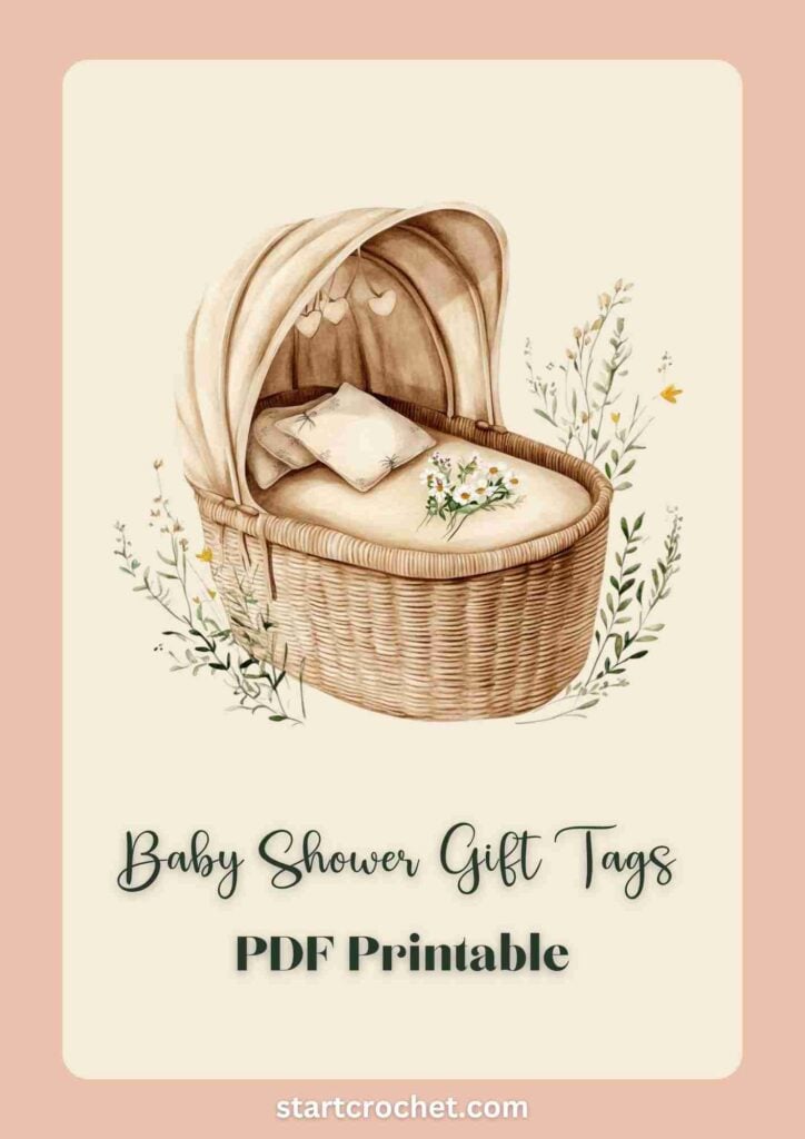 Printable Baby Shower Gift Tags – Crochet & Handmade Gift Labels (PDF ...