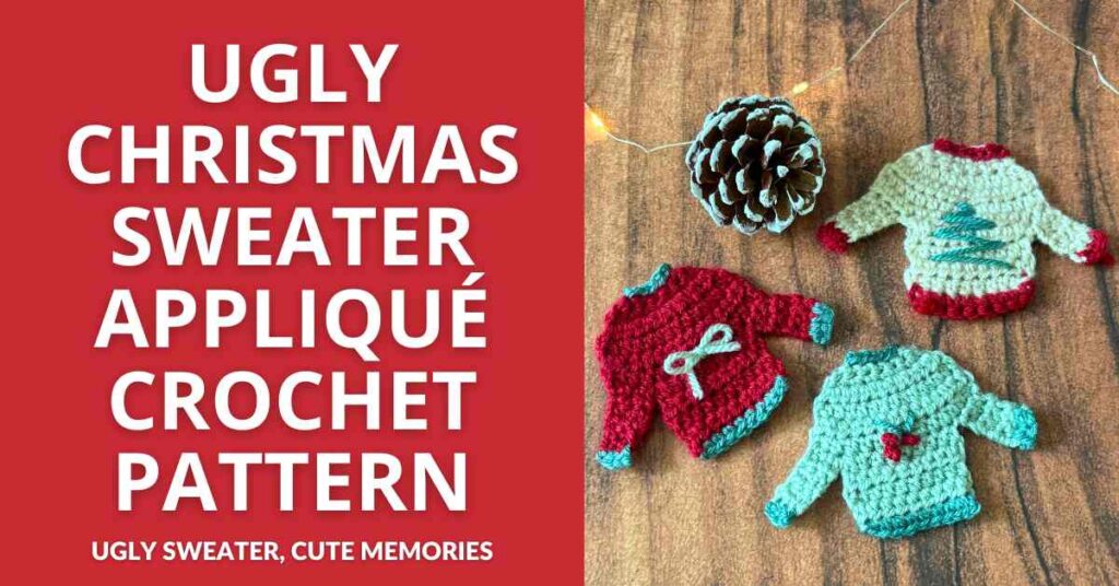 Quick & Easy "Ugly Christmas Sweater" Crochet Applique Pattern (FREE!)
