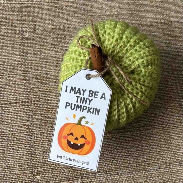 Printable Positive Pumpkin Tags for Crochet Gifts (PDF)