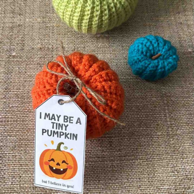 Printable Positive Pumpkin Tags for Crochet Gifts (PDF)