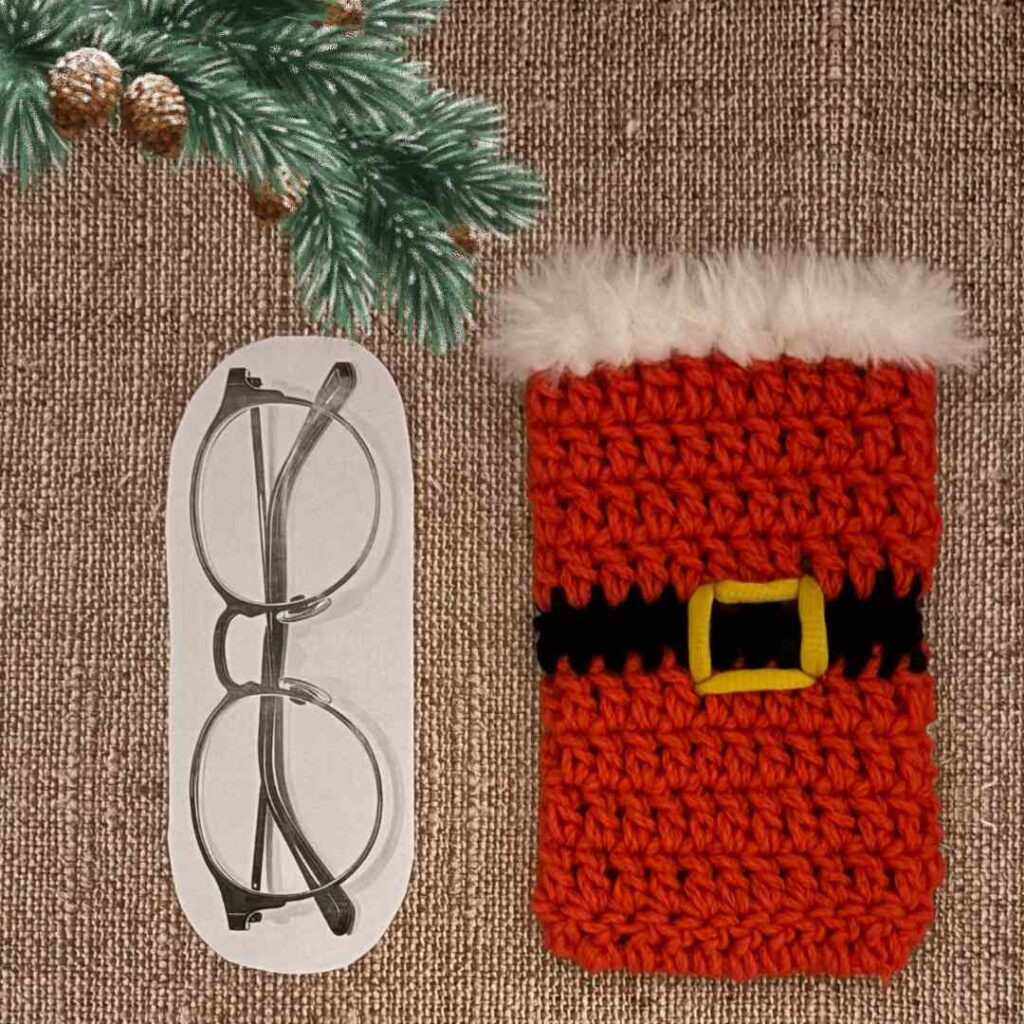 30-Min. No Sew Santa Eyeglasses Pouch Crochet Pattern (Quick Christmas ...