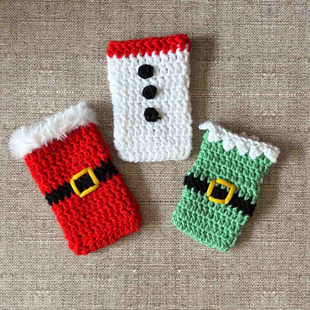 How to Crochet Christmas Eyeglasses Holders for Beginners: Santa ...