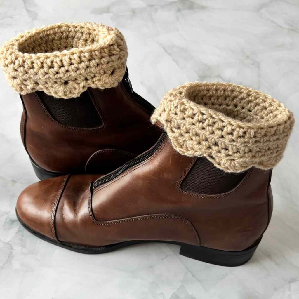 Easy Crochet Boot Cuffs for Ankle Boots | Free Beginner Pattern