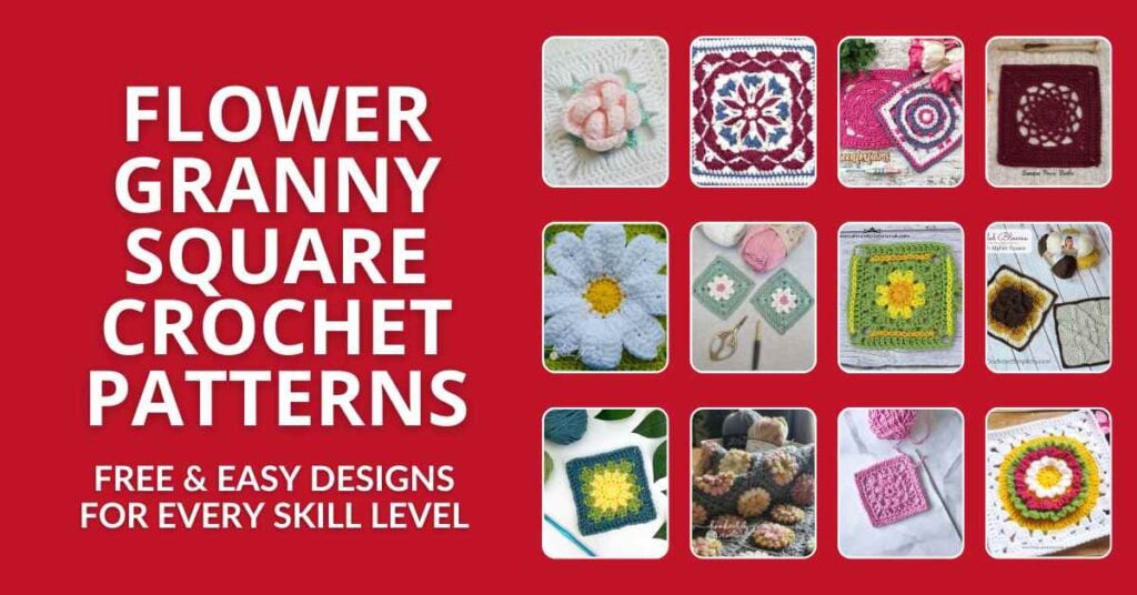 14+ FREE Flower Granny Square Crochet Patterns for Any Project